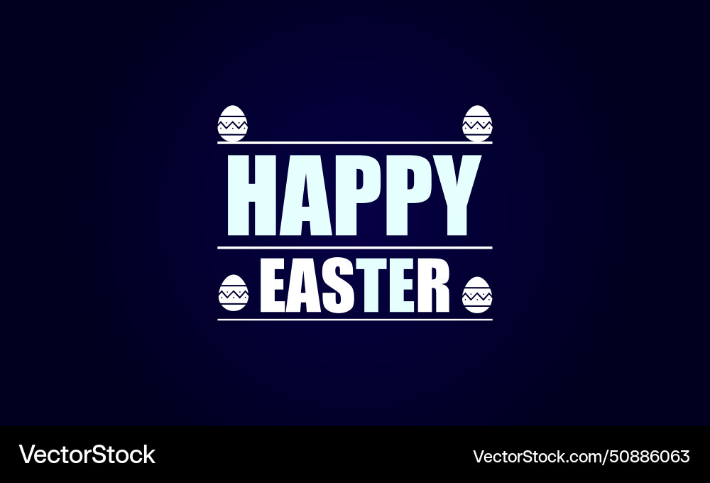 Beautiful text with happy easter day egg Vector Image