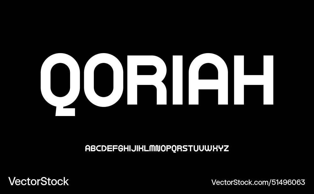 Bold condensed font for poster and headline Vector Image