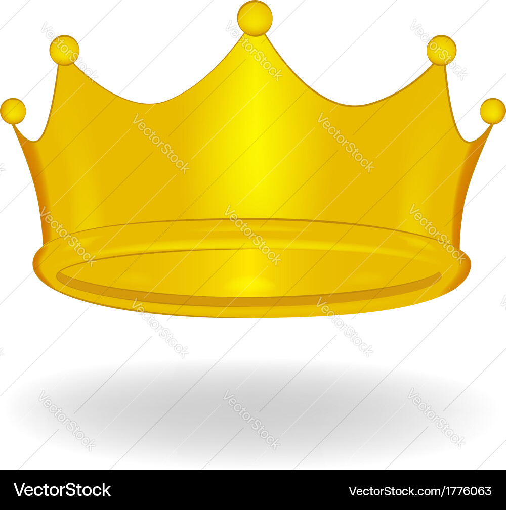 Cartoon crown isolated Royalty Free Vector Image