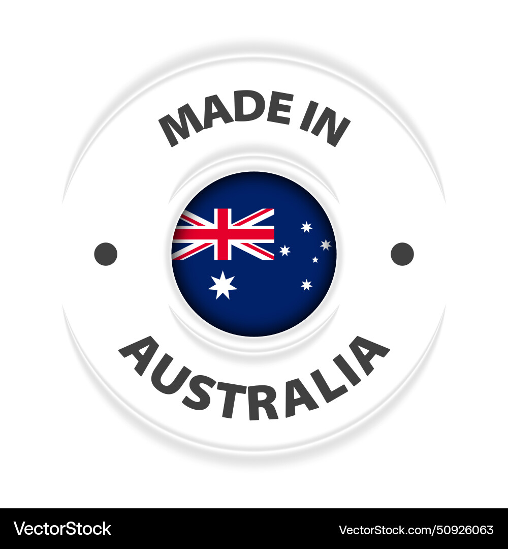 Made in australia graphic and label Royalty Free Vector