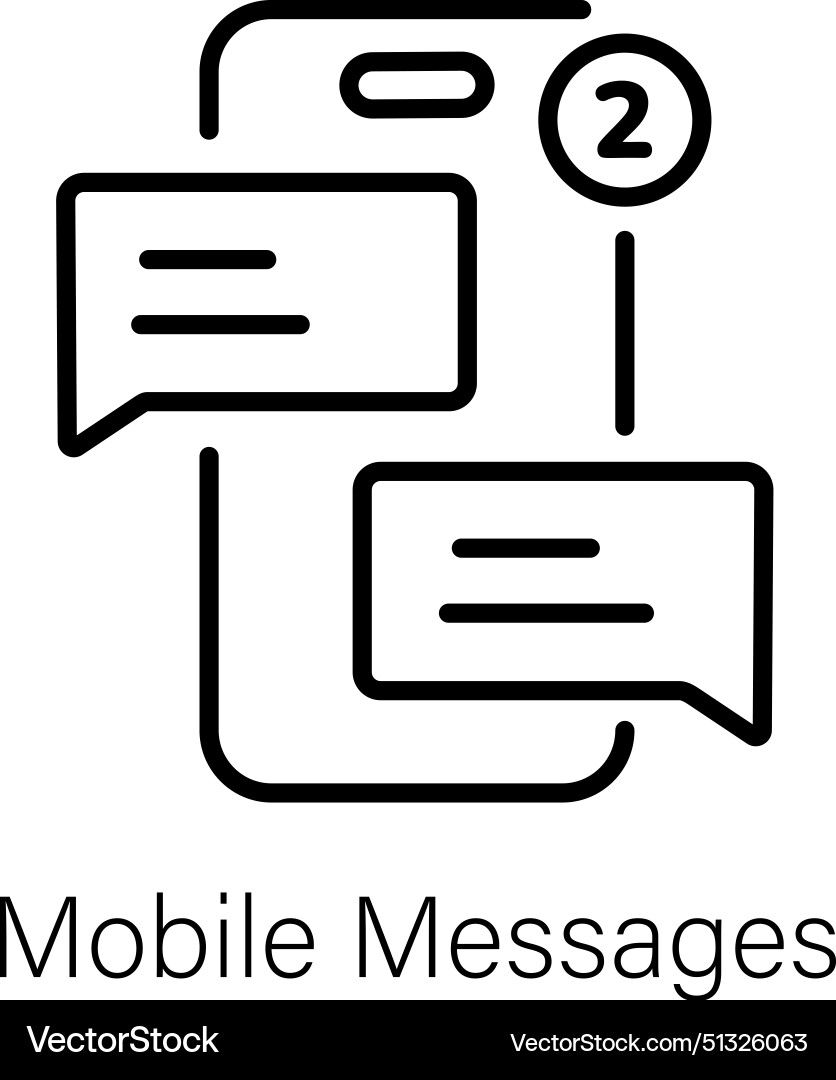 Mobile messages Royalty Free Vector Image - VectorStock