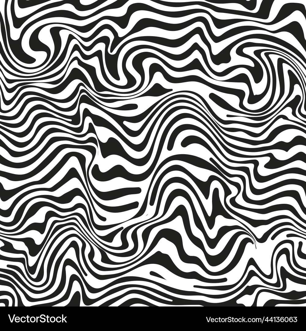 Monochrome distortion wave seamless pattern Vector Image