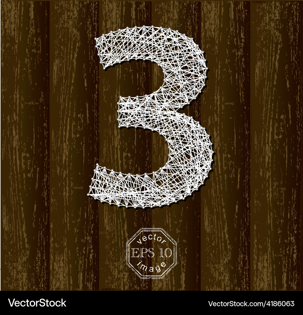 Number three Royalty Free Vector Image - VectorStock