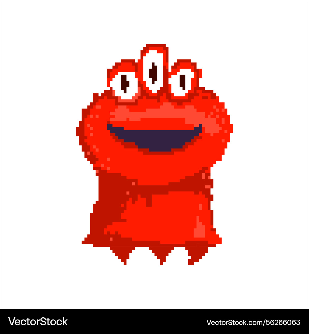 Pixelated of monster Royalty Free Vector Image