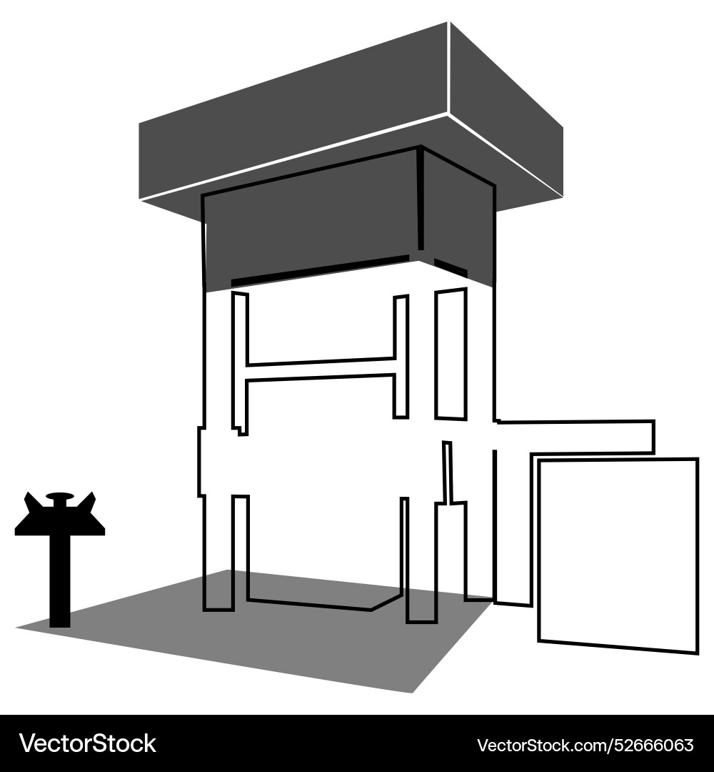 Pressing machine icon symbol design Royalty Free Vector