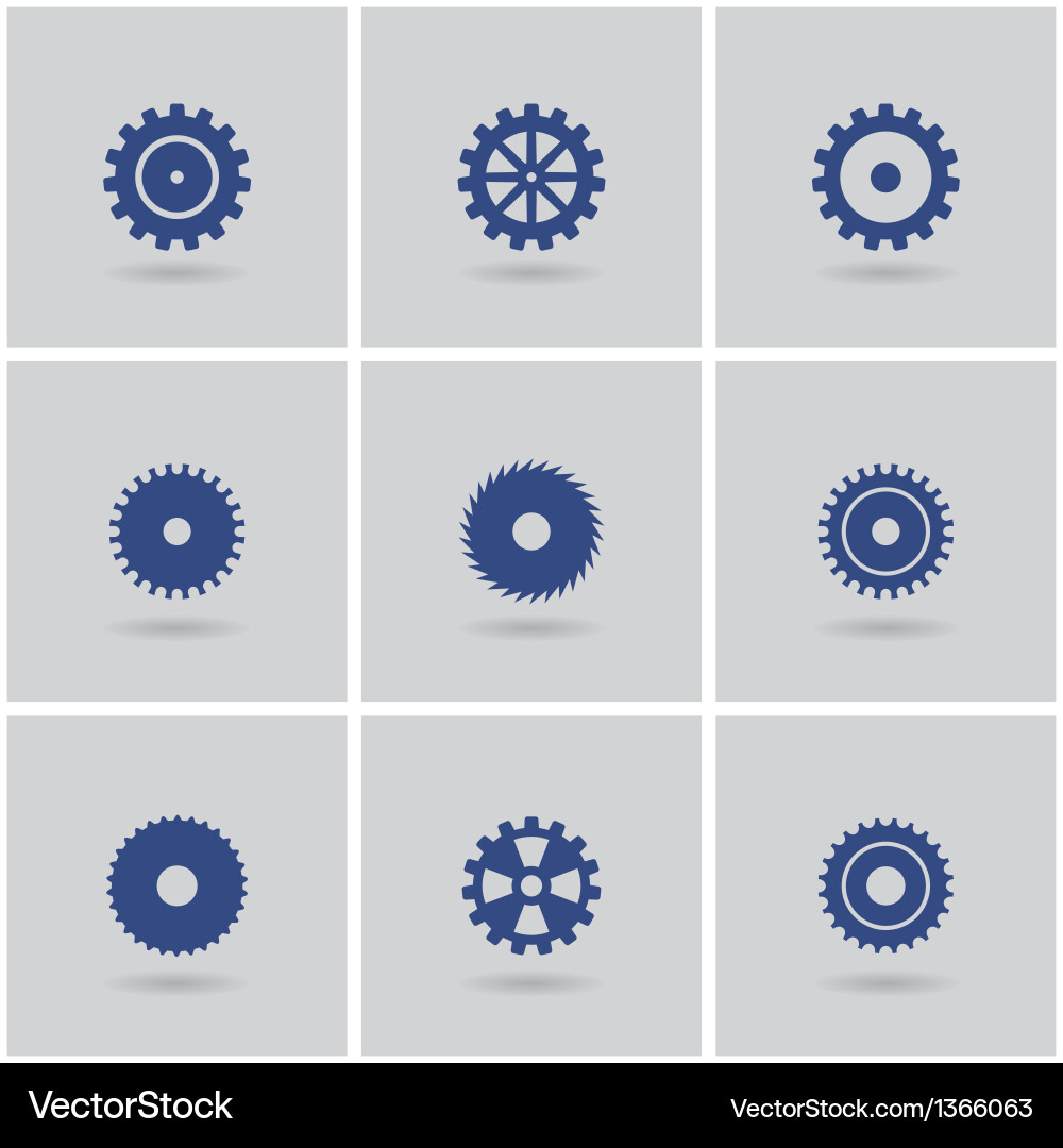 Set of gears Royalty Free Vector Image - VectorStock