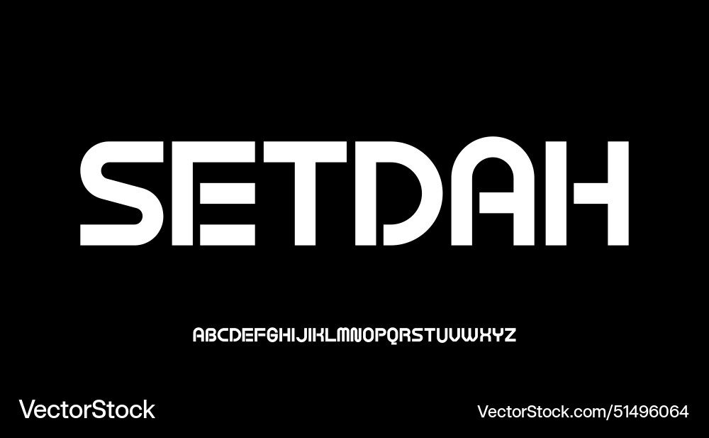 Bold condensed font for poster and headline Vector Image