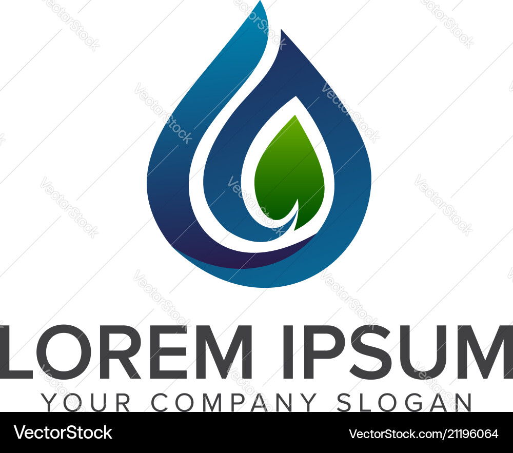 Eco Drop Leaf Logo - Green Energy Royalty Free Vector Image