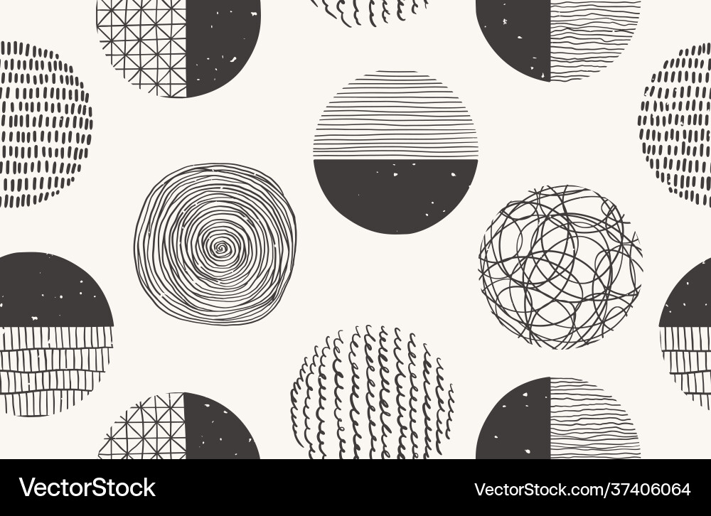 Hand-Drawn Ink Pattern Royalty Free Vector Image