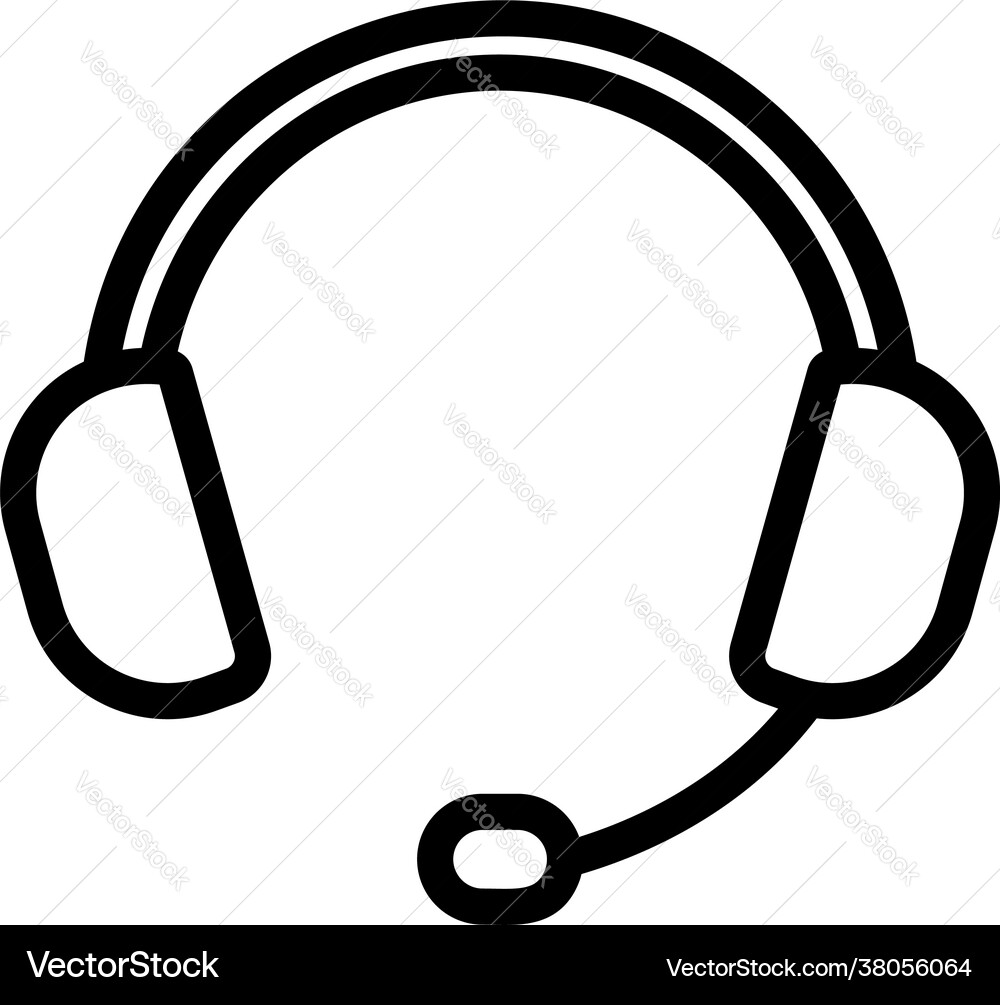 Headset icon Royalty Free Vector Image - VectorStock