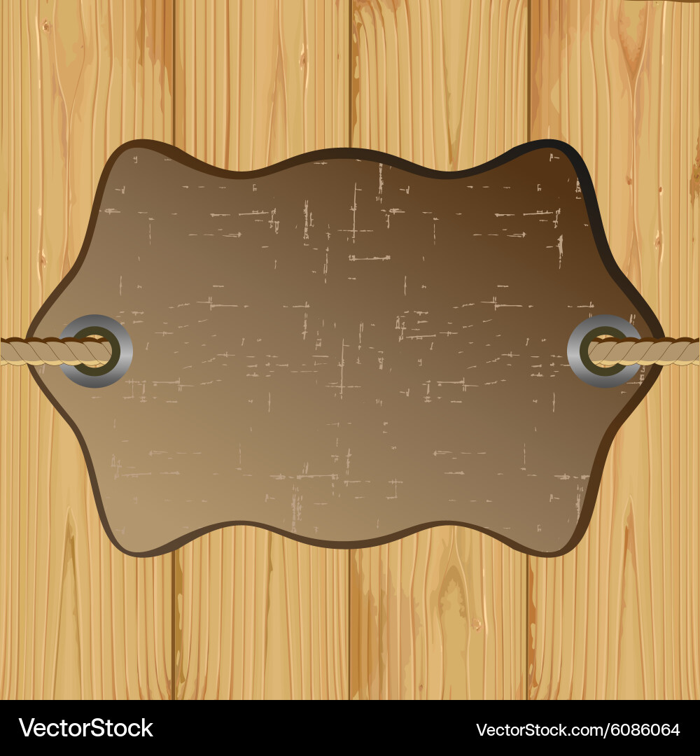 Leather label Royalty Free Vector Image - VectorStock
