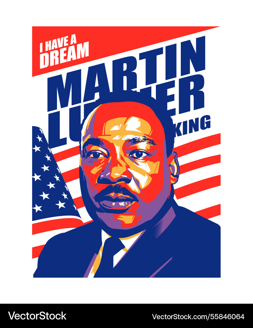 Mlk i have a dream Royalty Free Vector Image - VectorStock