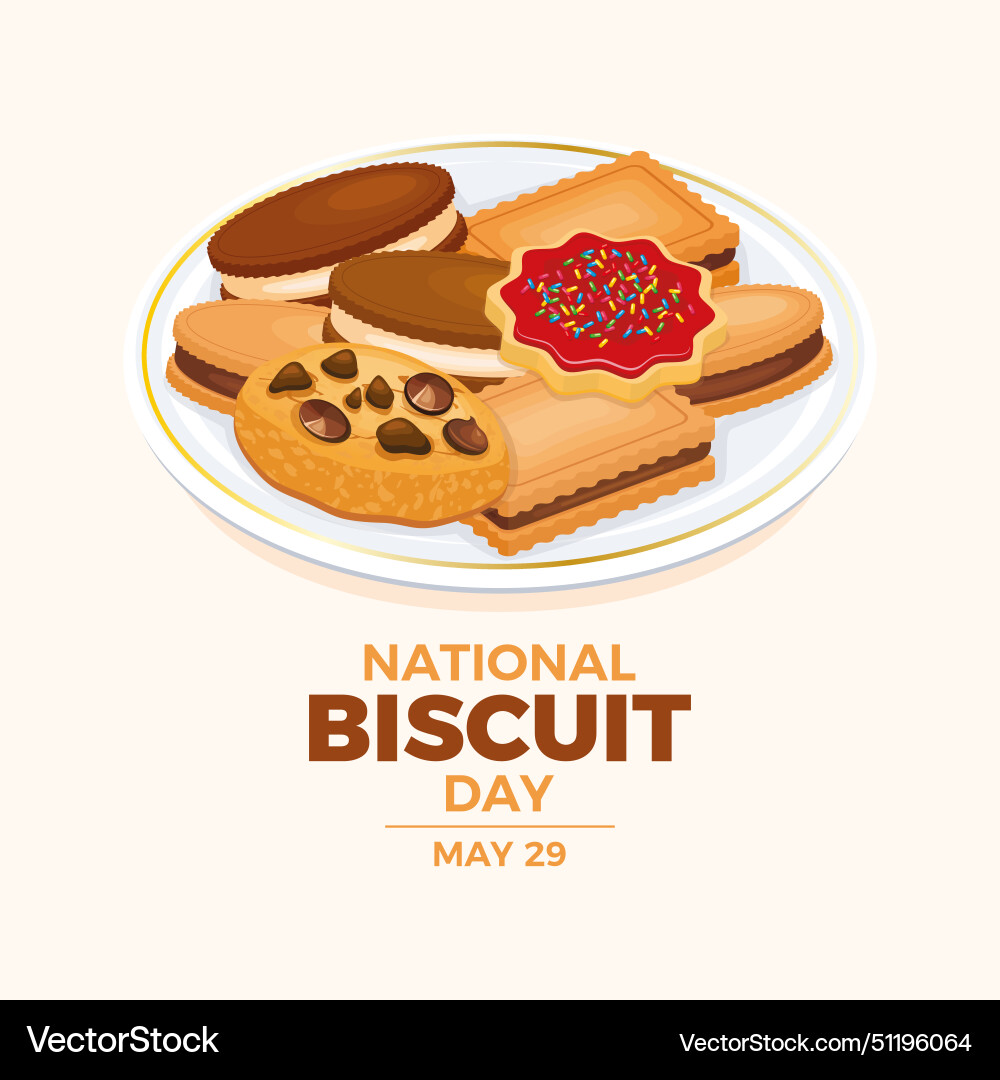 National biscuit day poster Royalty Free Vector Image