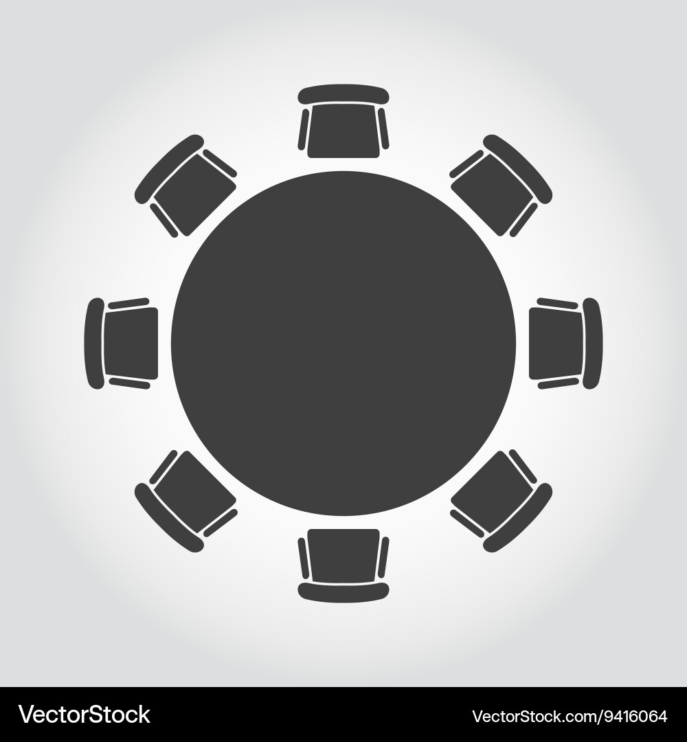 Round table icon Royalty Free Vector Image - VectorStock