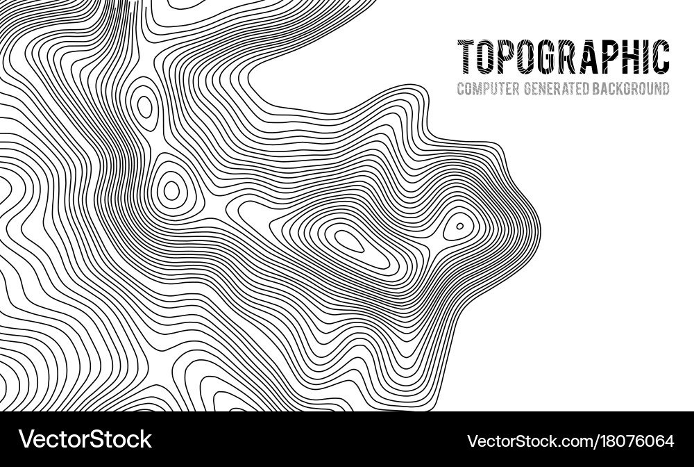 Topographic map contour background topo Royalty Free Vector