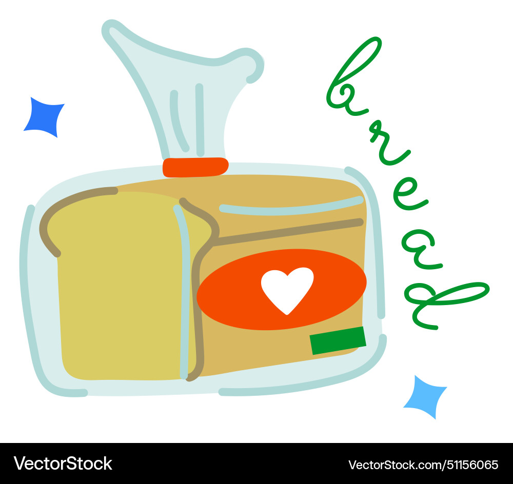 Bread bag Royalty Free Vector Image - VectorStock