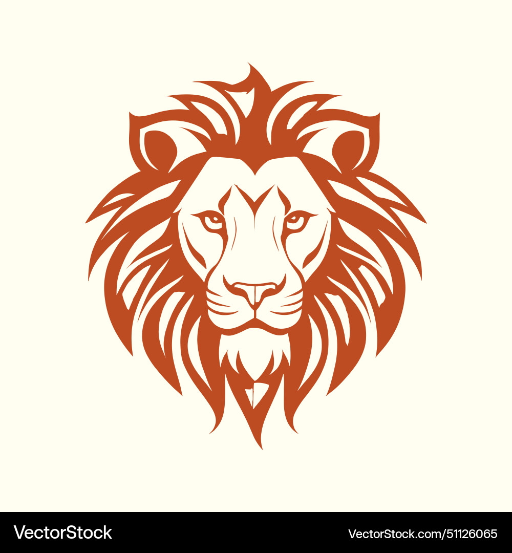 Lion head lioness isolated on white background Vector Image