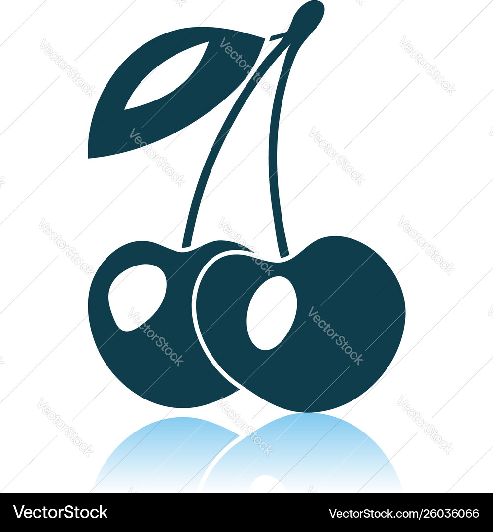 Icon of cherry Royalty Free Vector Image - VectorStock