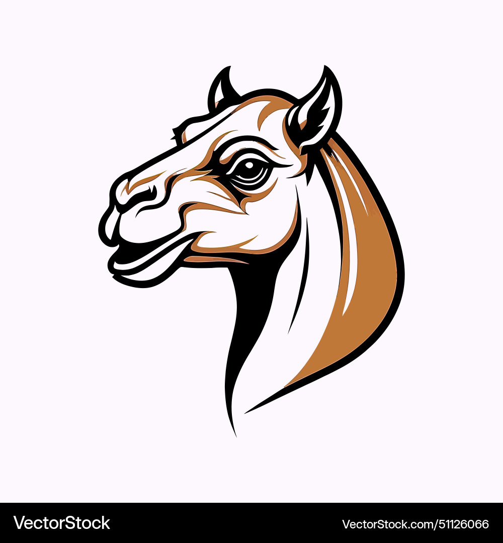 Image of a head camel Royalty Free Vector Image