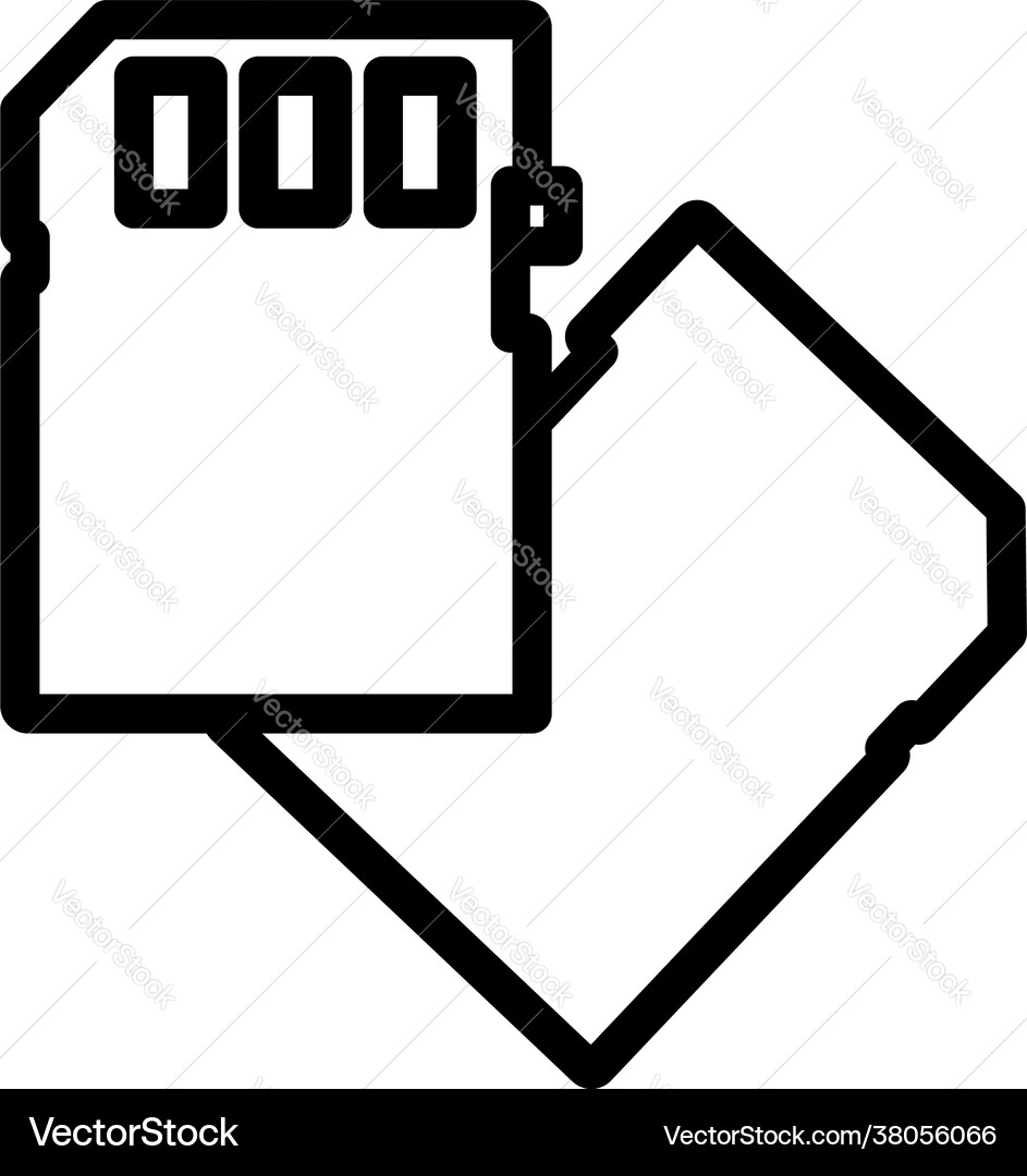 Memory card icon Royalty Free Vector Image - VectorStock