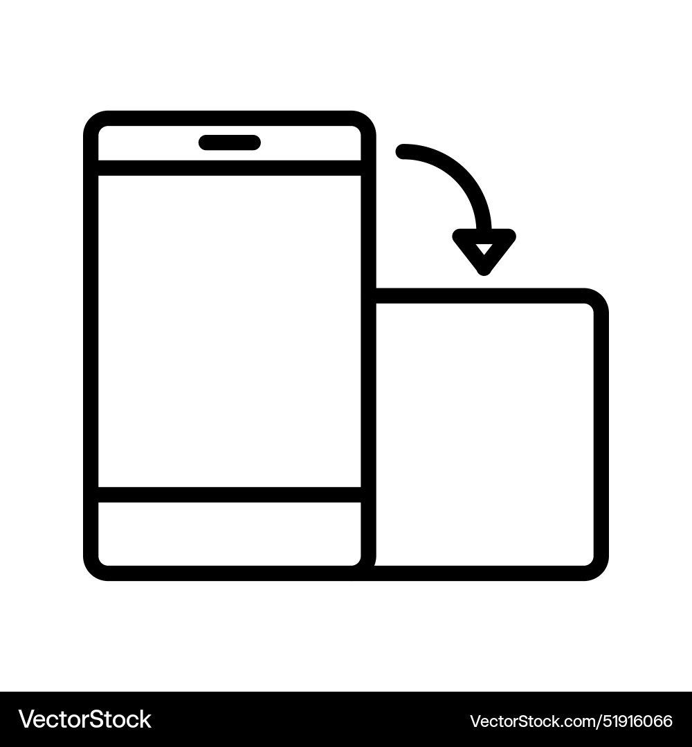 Rotate phone icon set screen orientation Vector Image