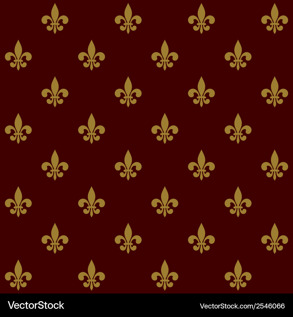 Royal lily fleur de lis seamless pattern Vector Image