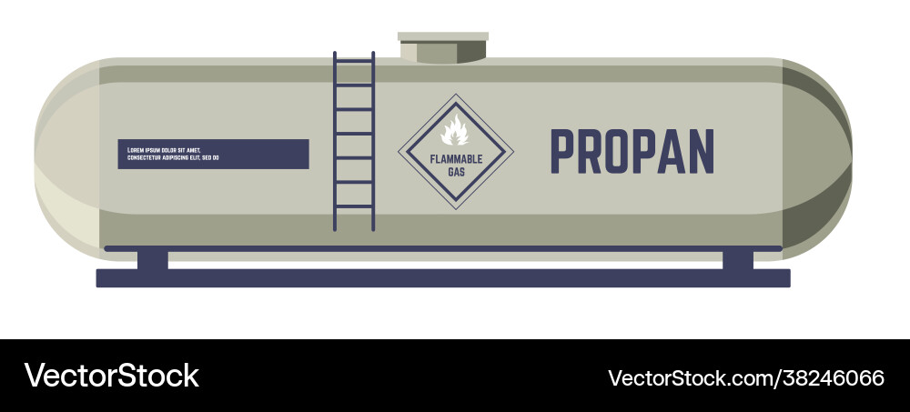 Tank with propane or gas container canister Vector Image