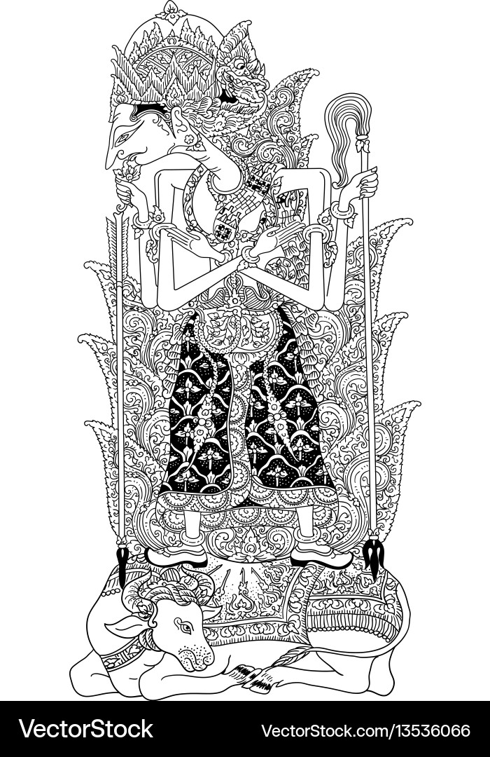 Wayang Kulit Performance Royalty Free Vector Image