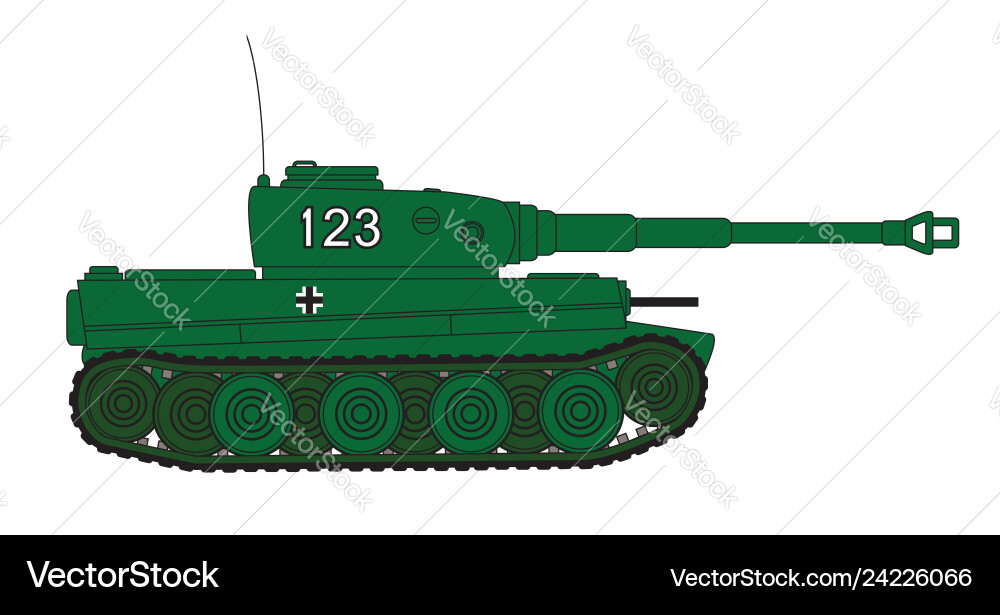 World war 2 german tank Royalty Free Vector Image