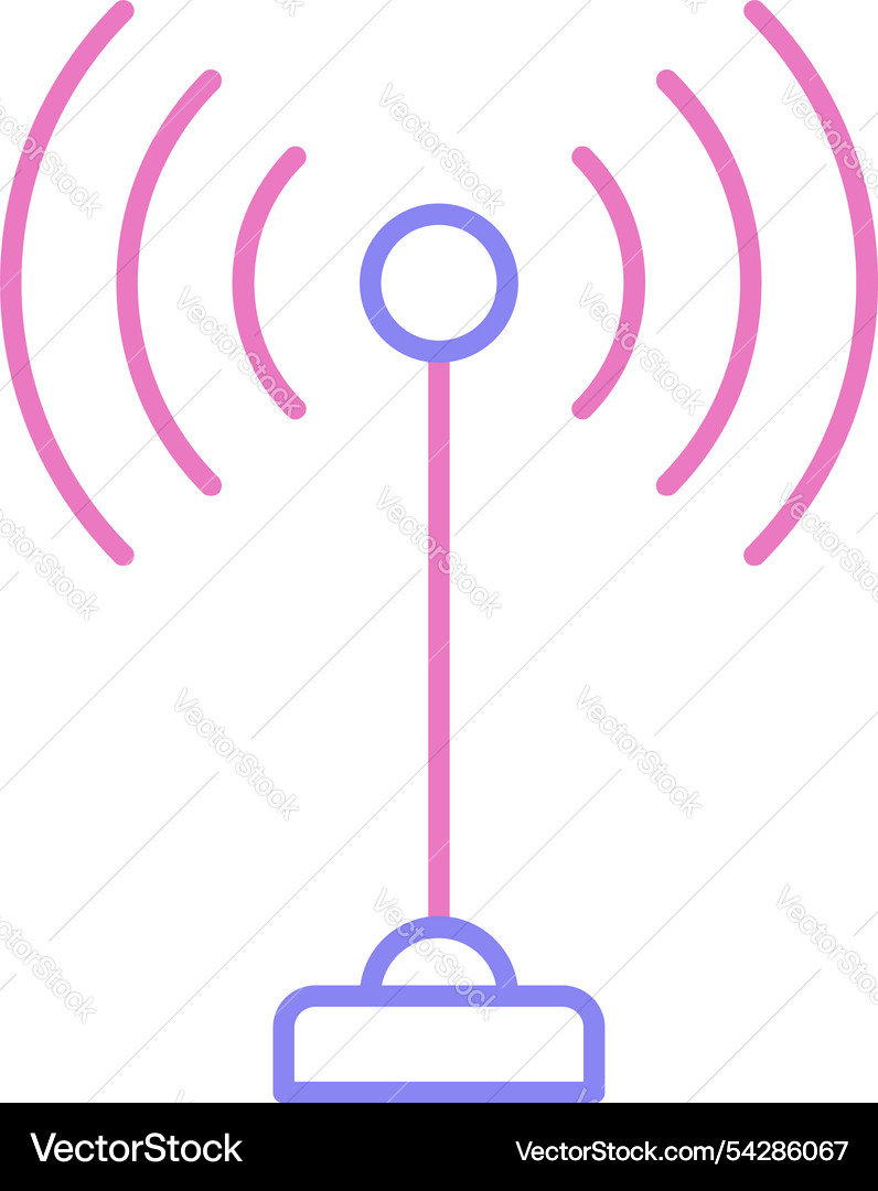 Antena line two colour icon Royalty Free Vector Image