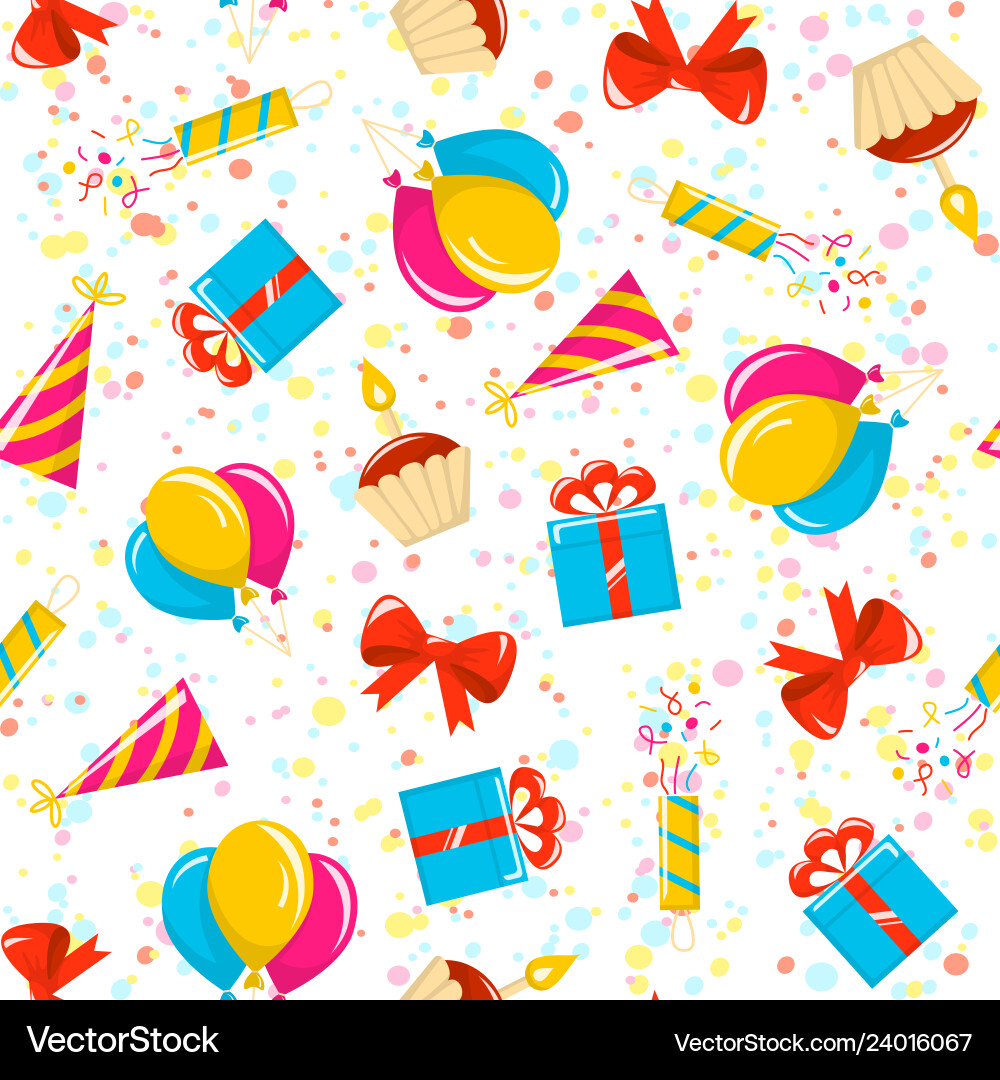 Birthday pattern Royalty Free Vector Image - VectorStock