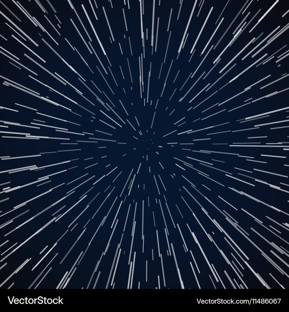 Cosmic Warp Speed Stars Royalty Free Vector Image