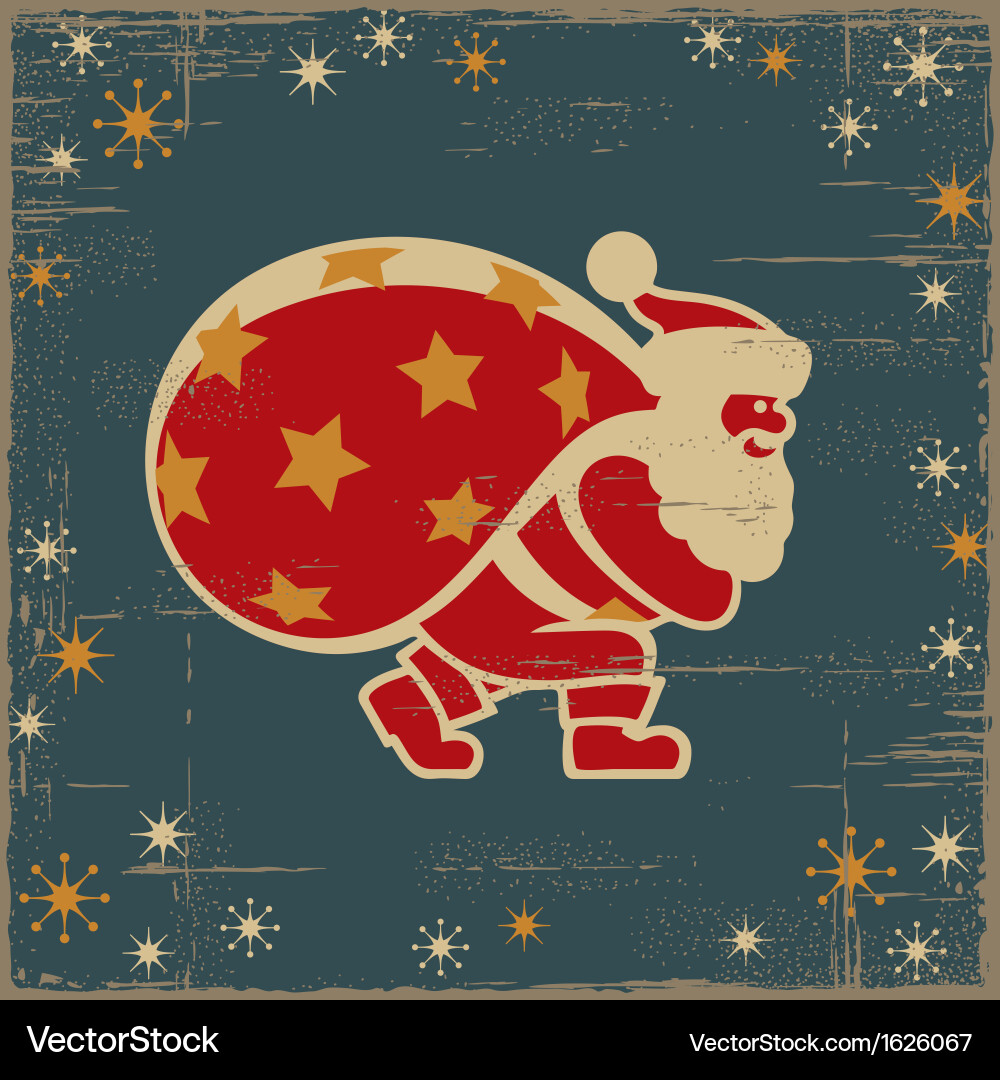 Retro santa claus Royalty Free Vector Image - VectorStock