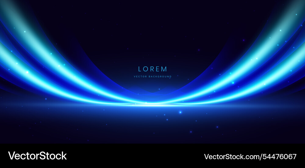 Scence futuristic leuchtend blau Neon Licht Strahl