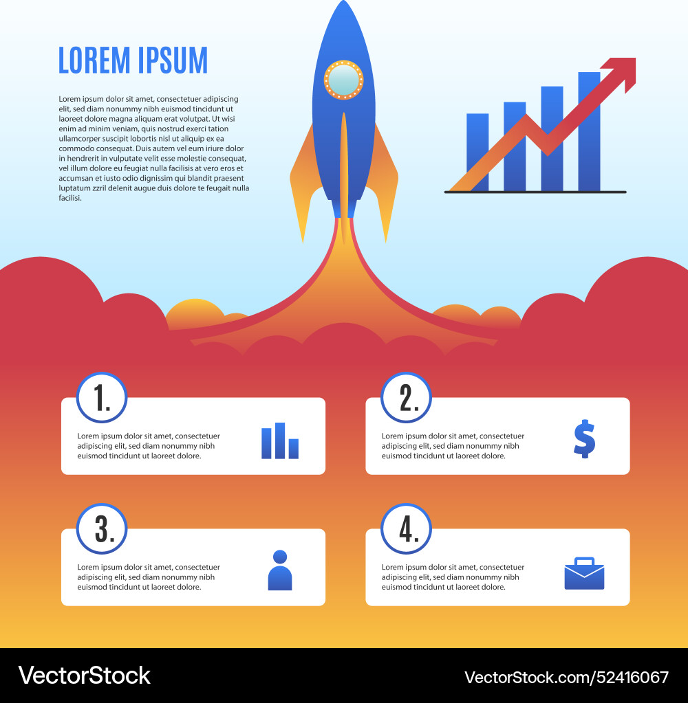 Startup infographic concept Royalty Free Vector Image