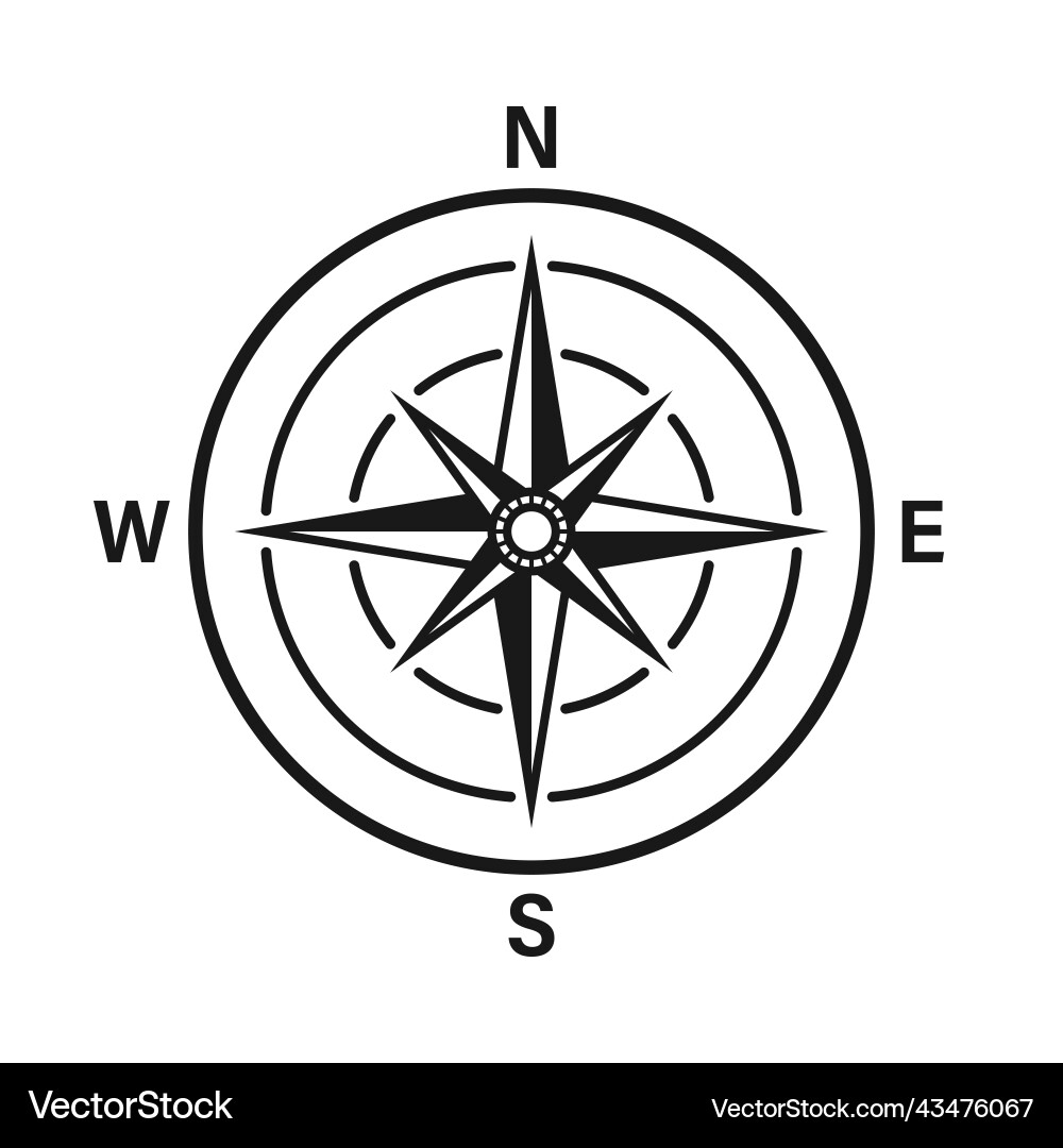 Vintage marine wind rose nautical chart Royalty Free Vector