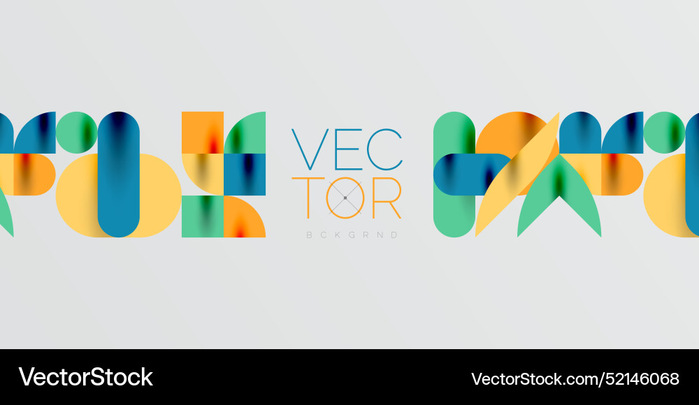 Circles semi squares and round shapes Royalty Free Vector