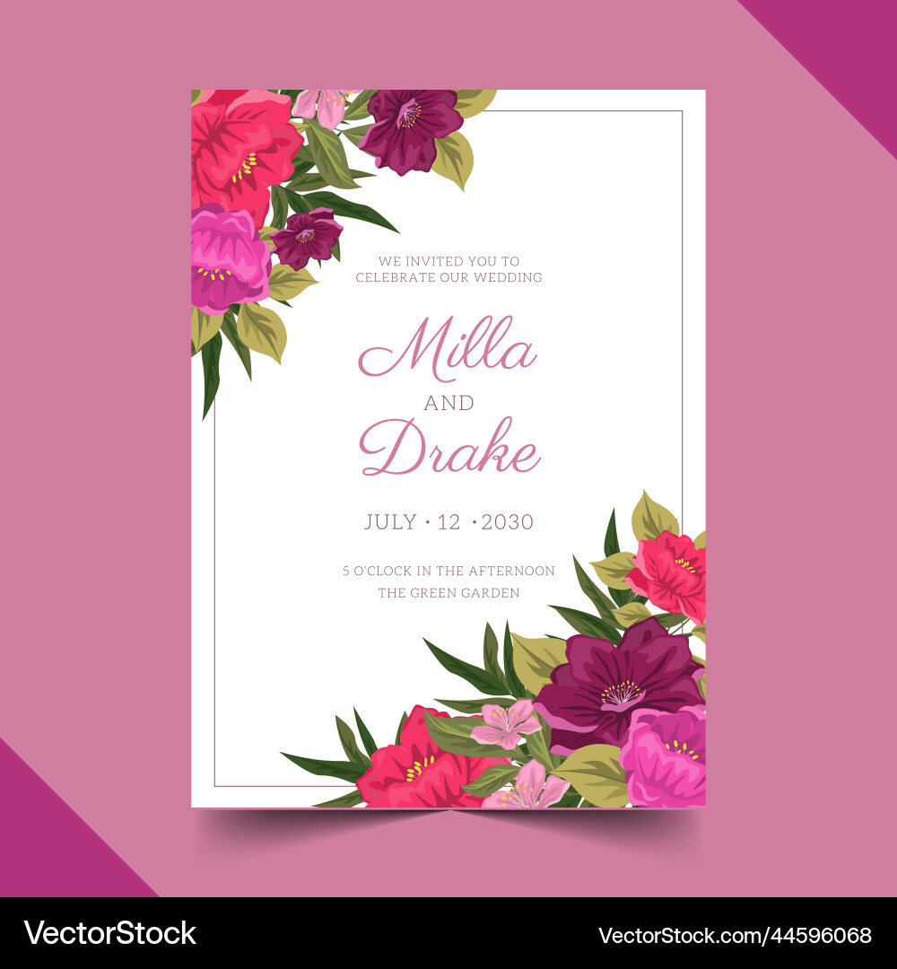 Hand drawn wedding poster design Royalty Free Vector Image