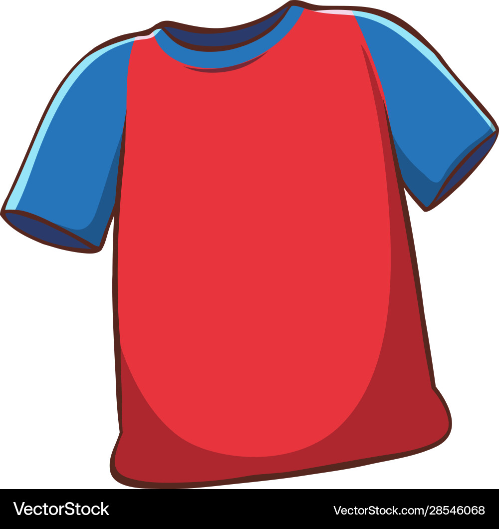 Red shirt on white background Royalty Free Vector Image