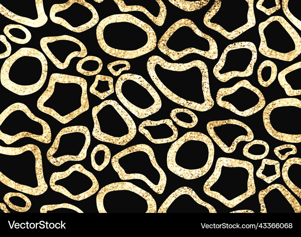 Shimmering Golden Animal Print Royalty Free Vector Image
