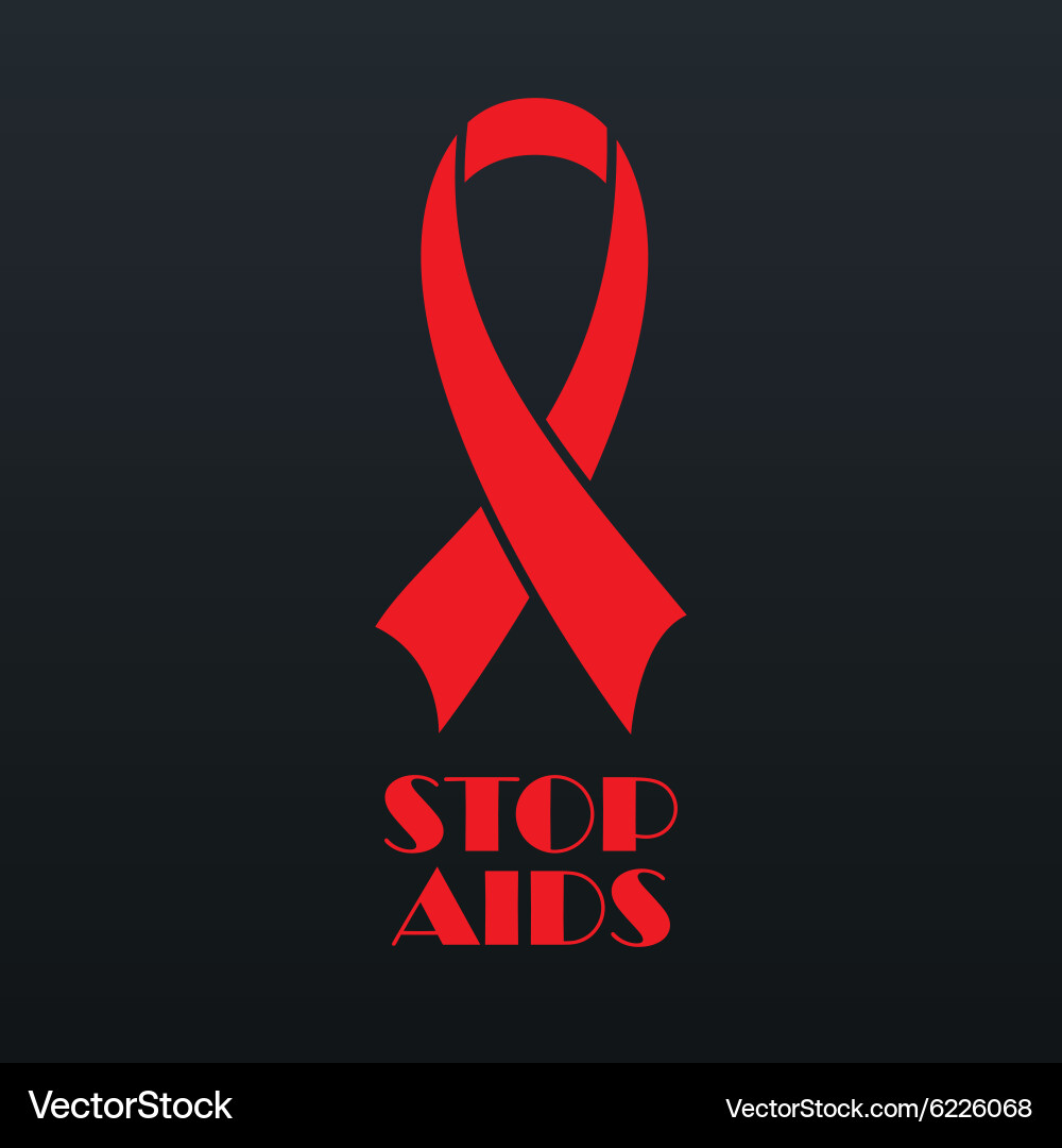Stop aids Royalty Free Vector Image - VectorStock
