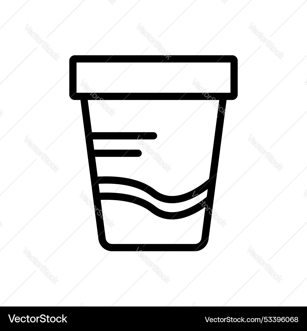Urine test line icon isolated on white background Vector Image
