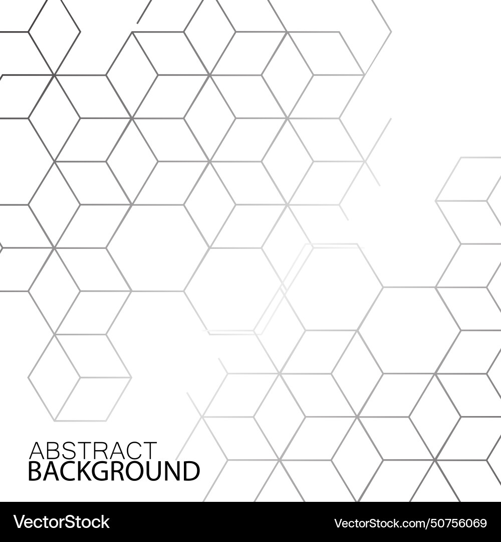 Abstract geometric background with cubes Vector Image