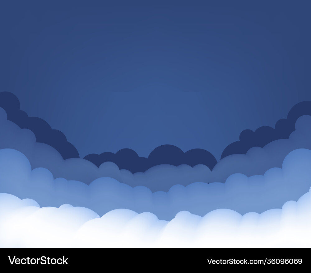Blue Clouds Background Royalty Free Vector Image