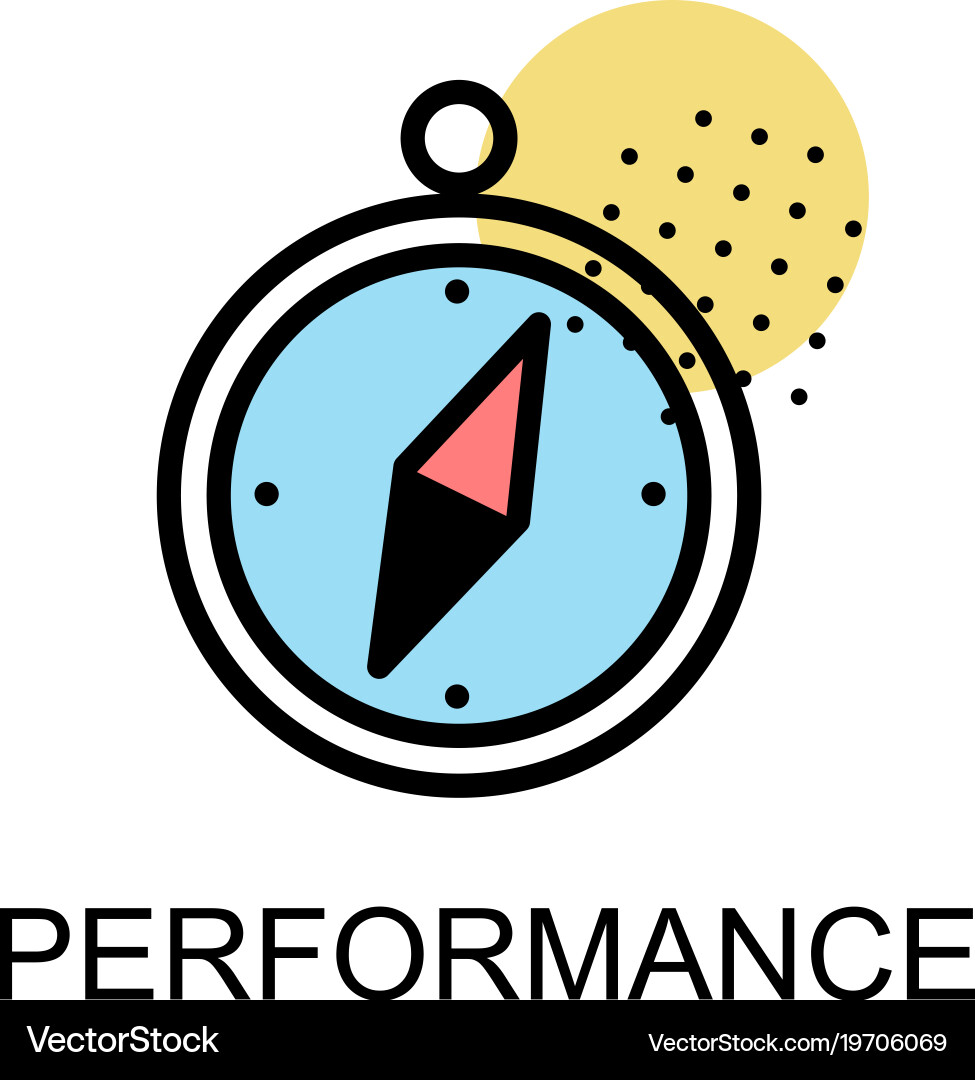 Compass icon for performance on white background Vector Image