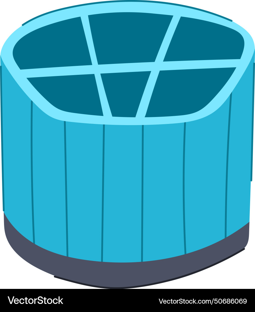 Container pencil holder cartoon Royalty Free Vector Image
