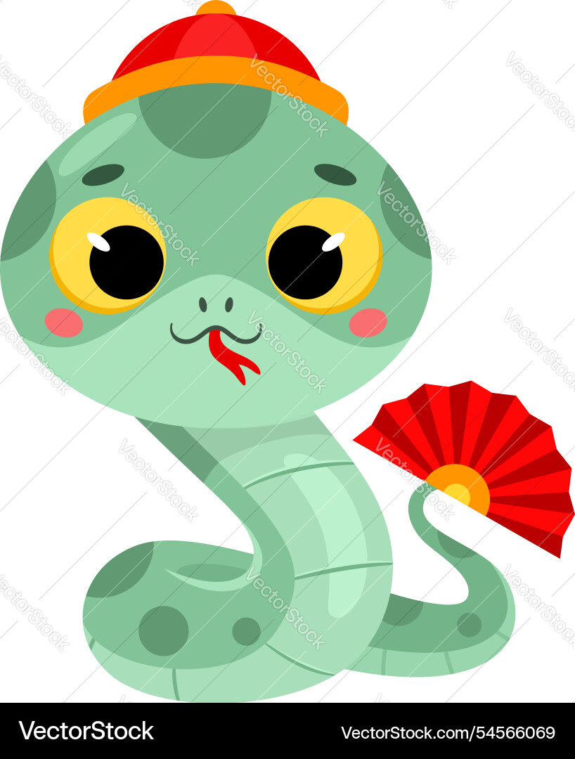 Cute chinese new year snake Royalty Free Vector Image