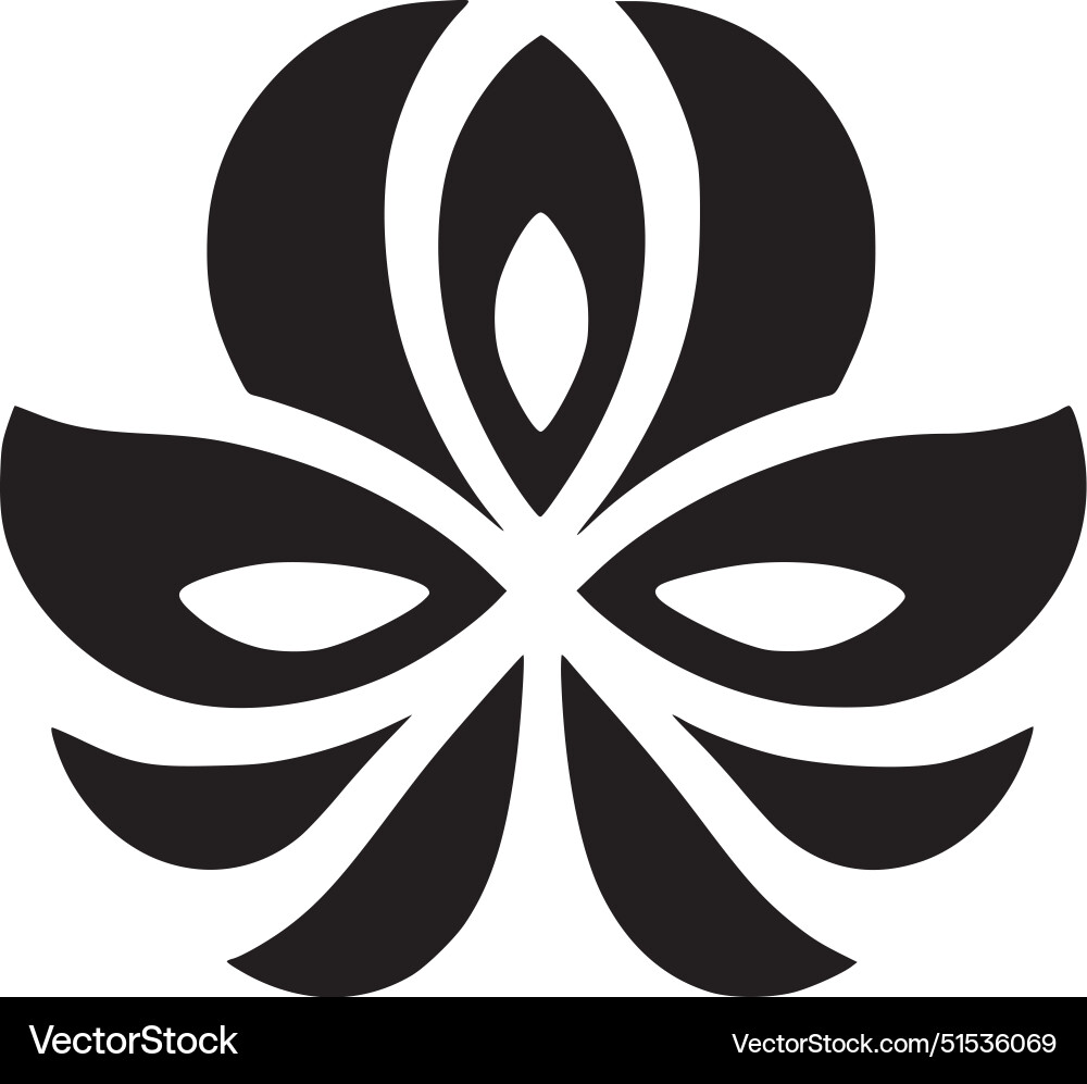 Flower - black and white isolated icon Royalty Free Vector