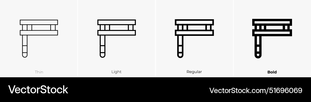 Gragger icon thin light regular and bold style Vector Image