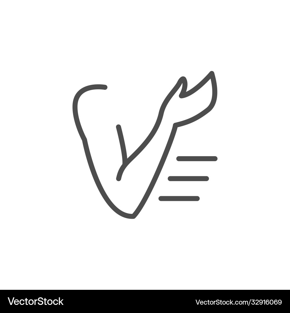 Hand or arm line outline icon Royalty Free Vector Image